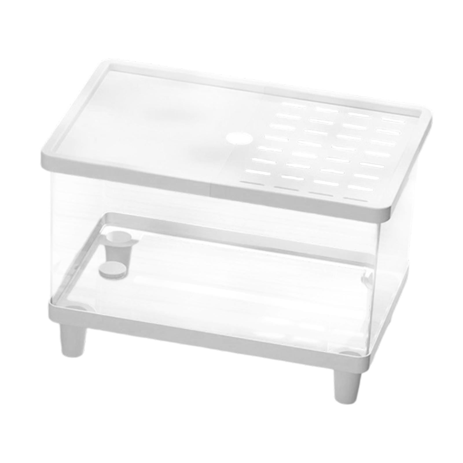 EHJRE Mini Reptile Terrarium Habitat Container Top Ventilation Clear ...