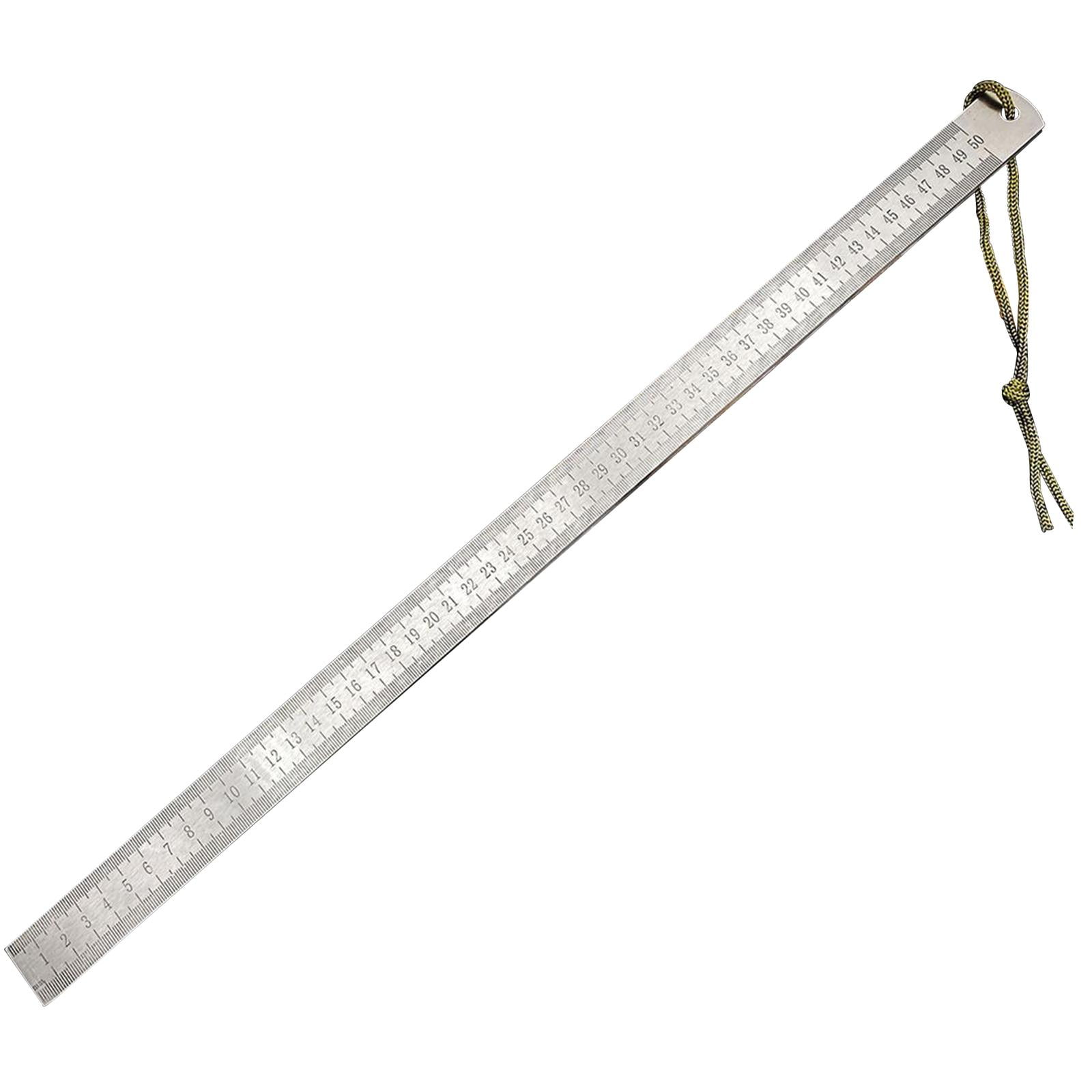 EHJRE Multifunctional Ruler 50cm Scale Markings Solid Clear Engravings ...