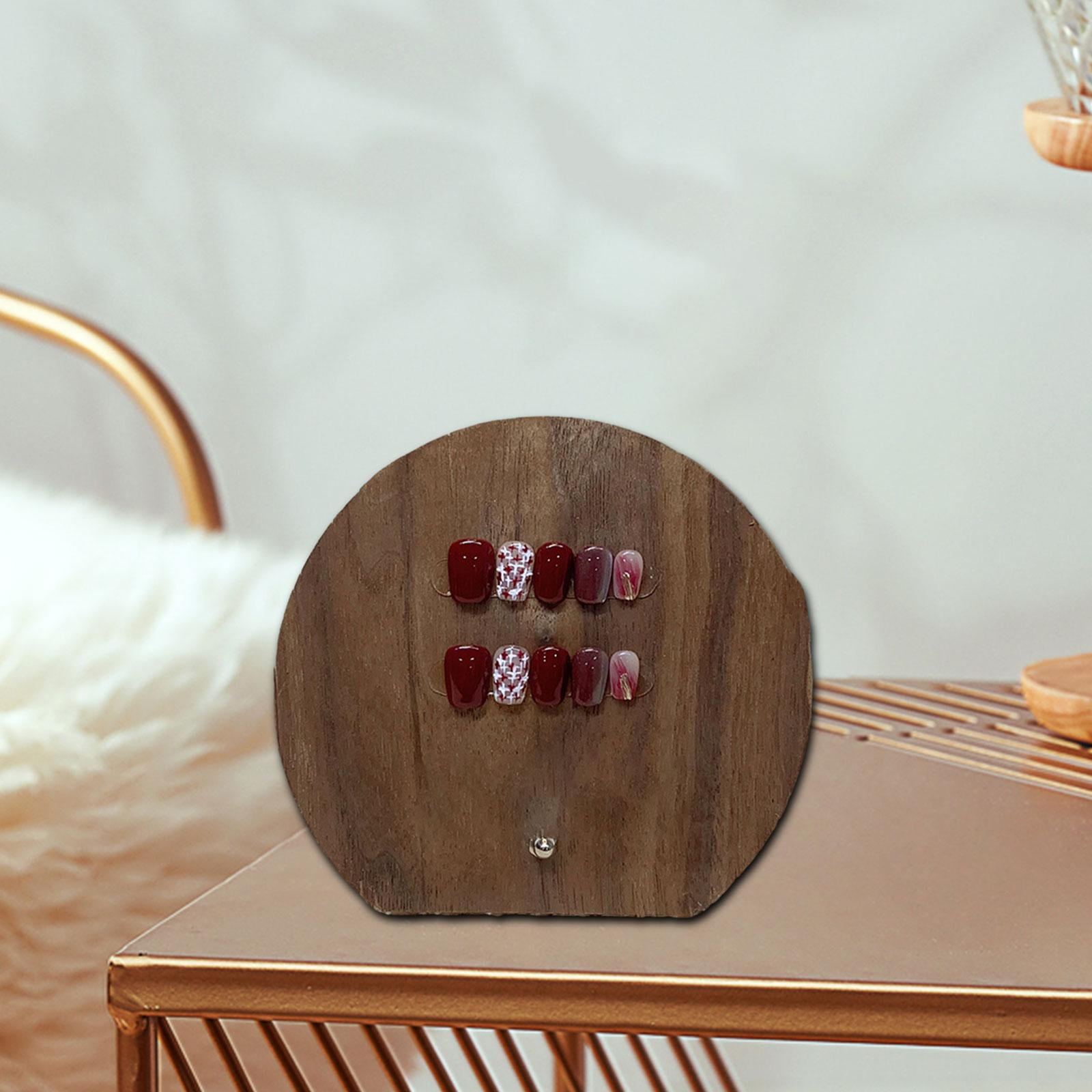 EHJRE Nail Art Display Rack Wood Grain Photo Prop Beginners Stylish ...