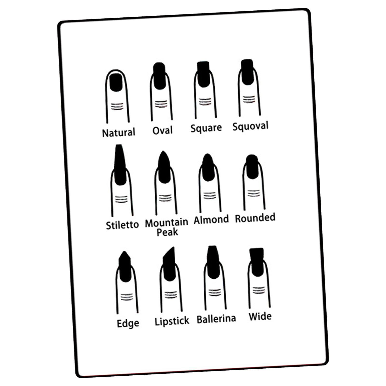 EHJRE Nail Shape Display Nail Tip Display Board Supplies Professional ...