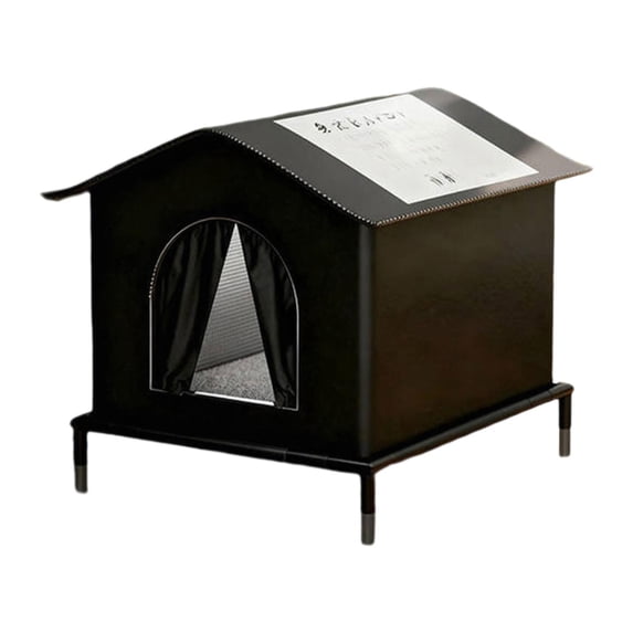 EHJRE Outdoor Cat House Insulated Shelter Oxford Cloth Weatherproof ...