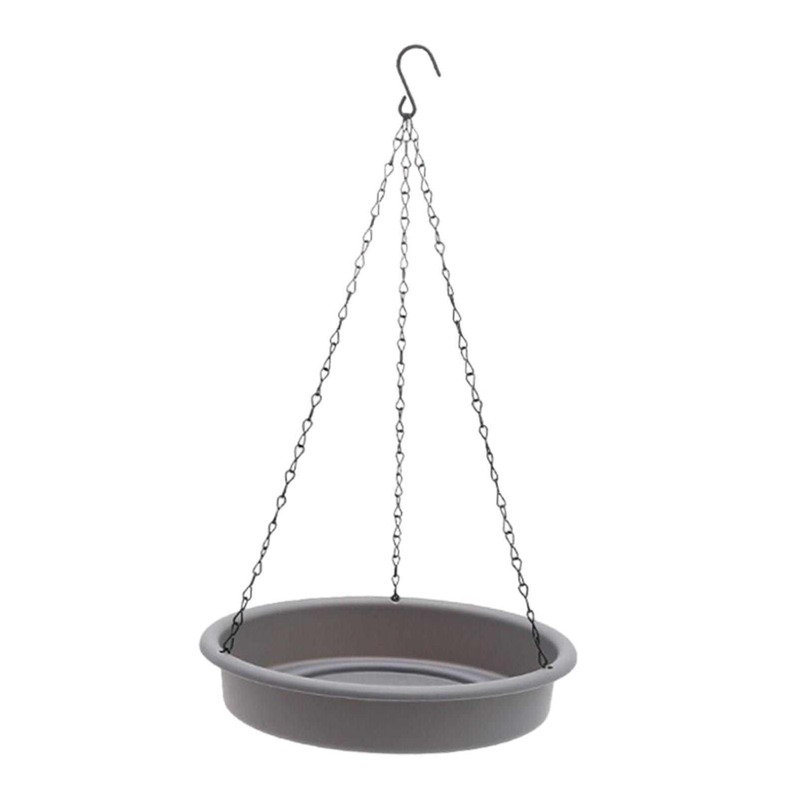 EHJRE Outdoor Garden Hanging Bird Feeder with Chain Feeding Dish for ...