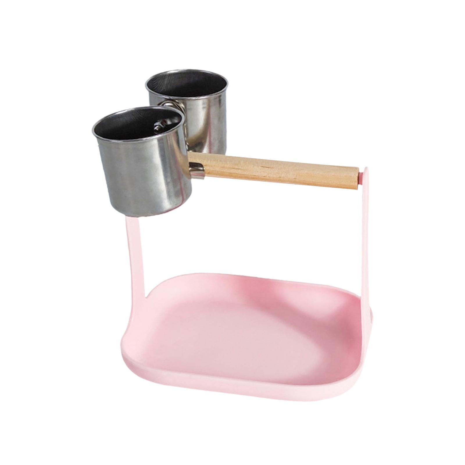 EHJRE Parrot Play Stand Bird Gym Bite Toys, Portable Wood Desktop Bird ...