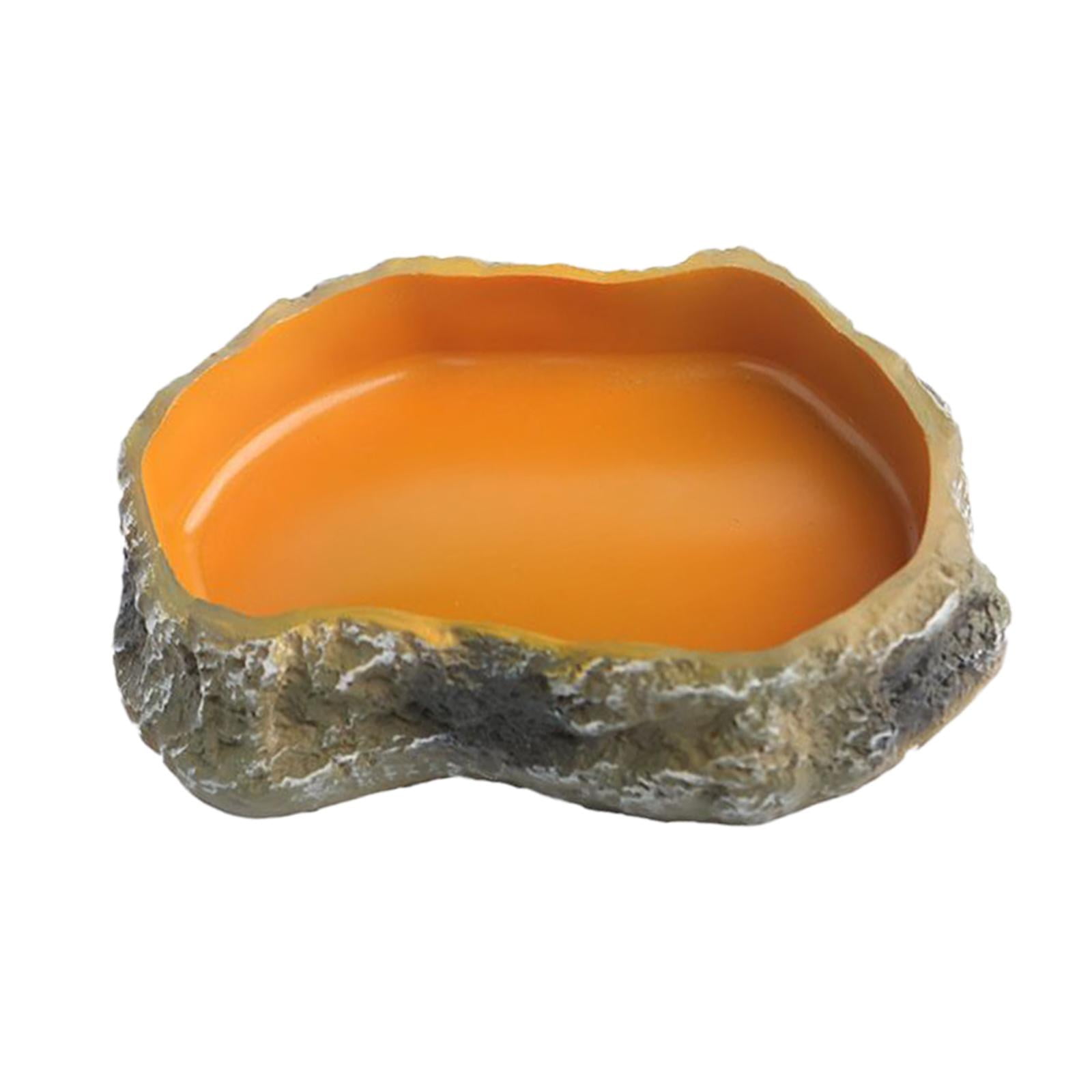 EHJRE Reptile Water Bowl Terrarium Decor Smooth Surface Resin Amphibian ...