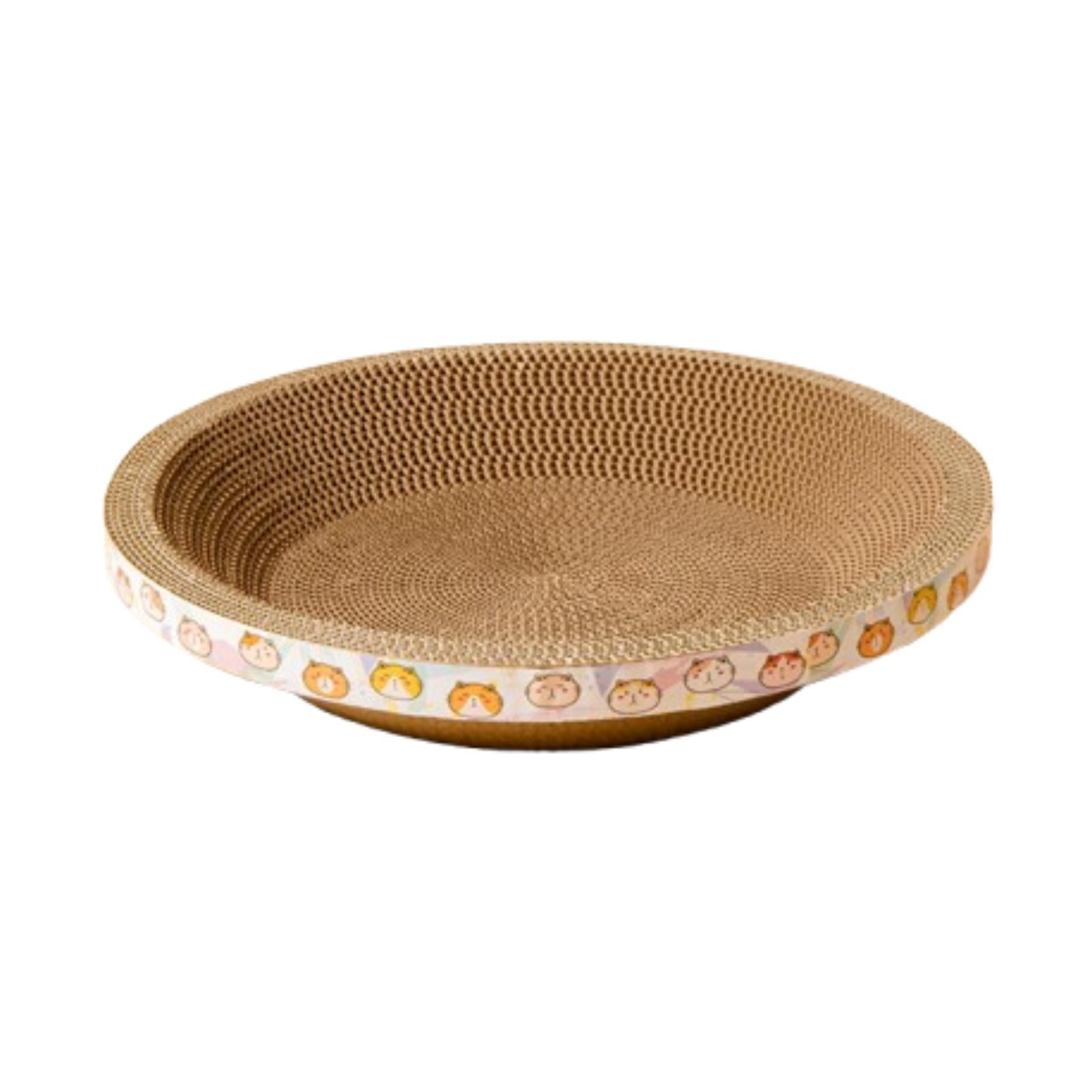 EHJRE Round Cat Scratcher Cardboard,Cat Scratch Pad,Sleeping Playing ...