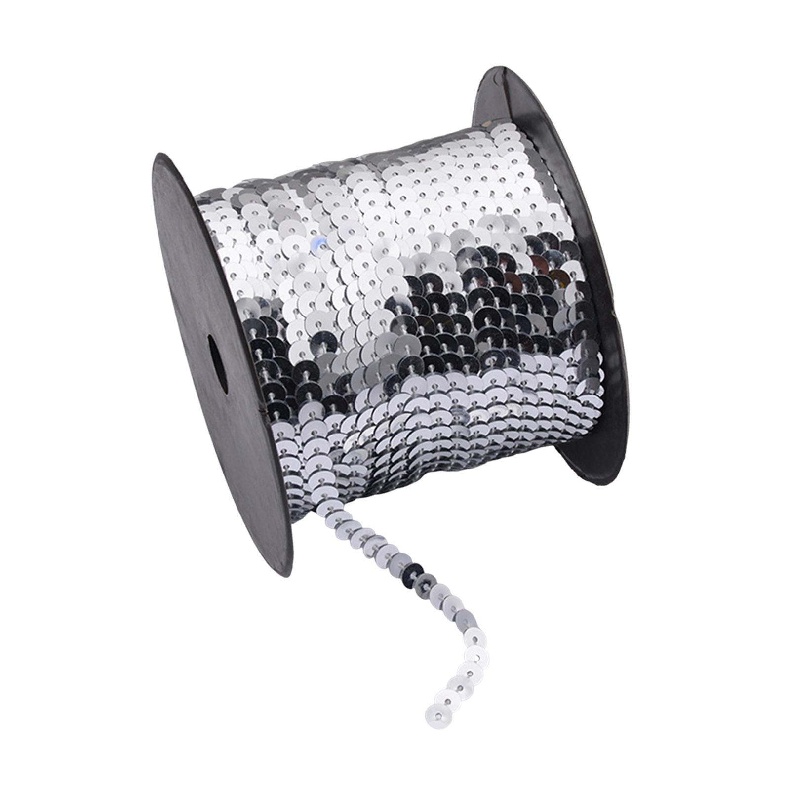 EHJRE Sequins Gimp Braid Trim Sturdy Sewing Clothes 6mm Width Crafts 98 ...