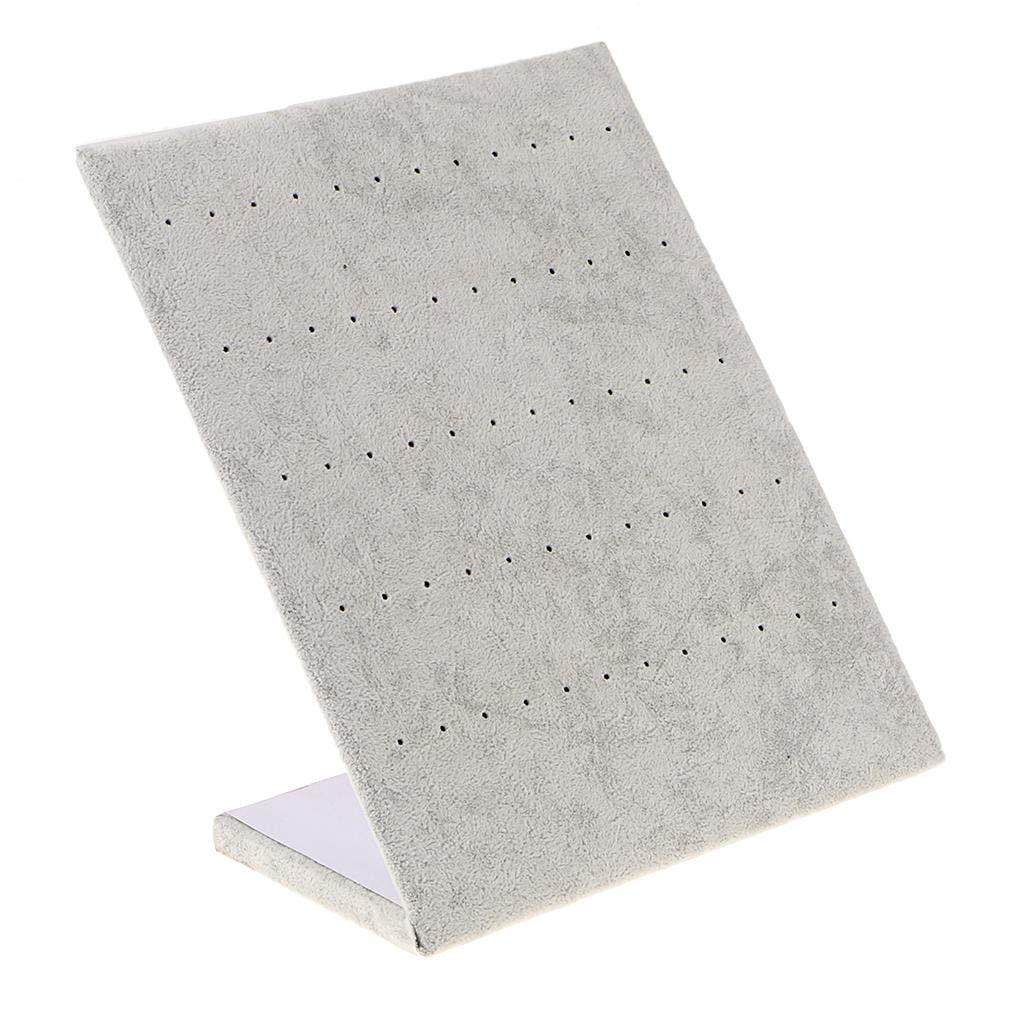 EHJRE Sloping Ear Stud 60 Holes Counter Display Showcase Rack Gray ...