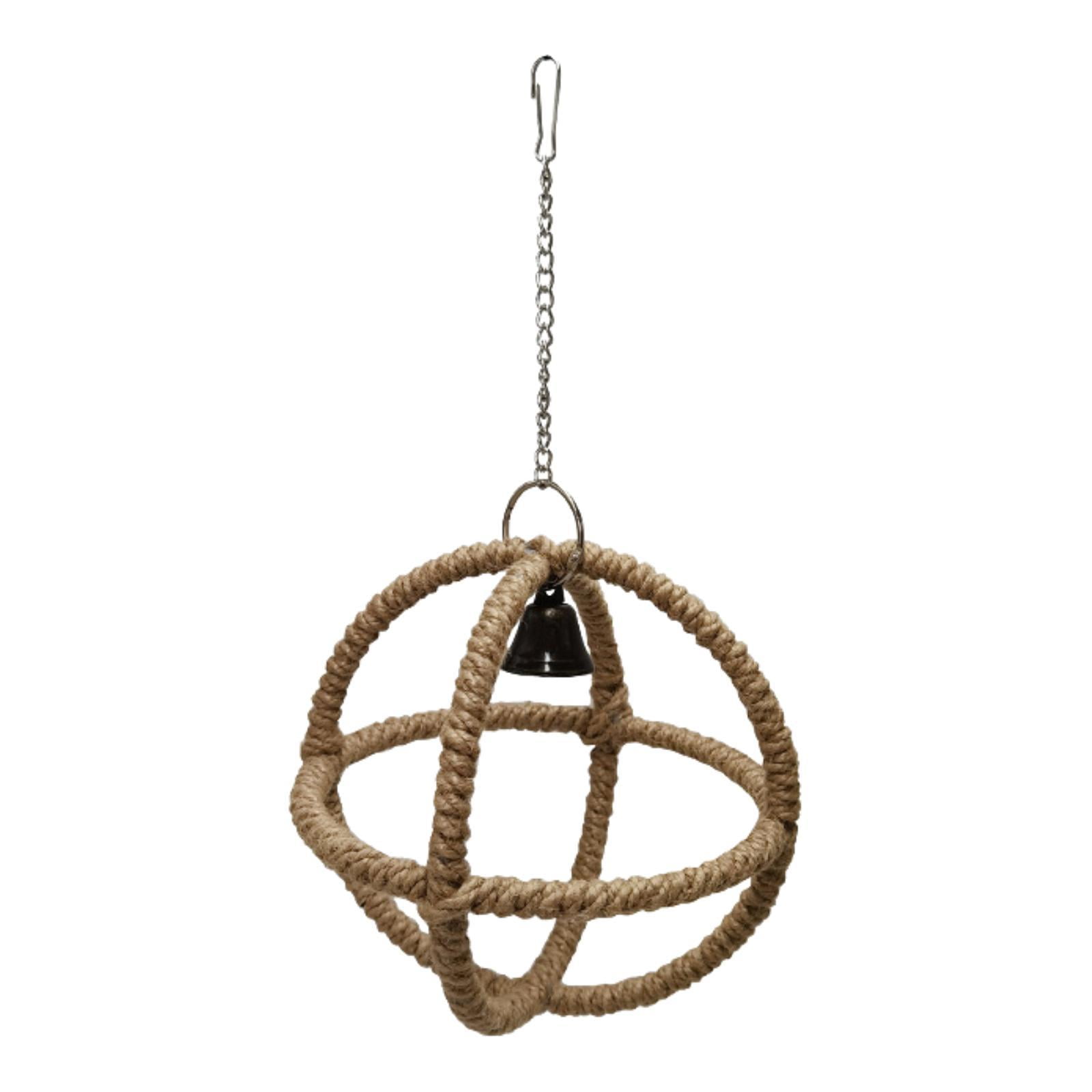 EHJRE Small Parrot Ball Shaped Swing Parakeets Perches for Budgie ...