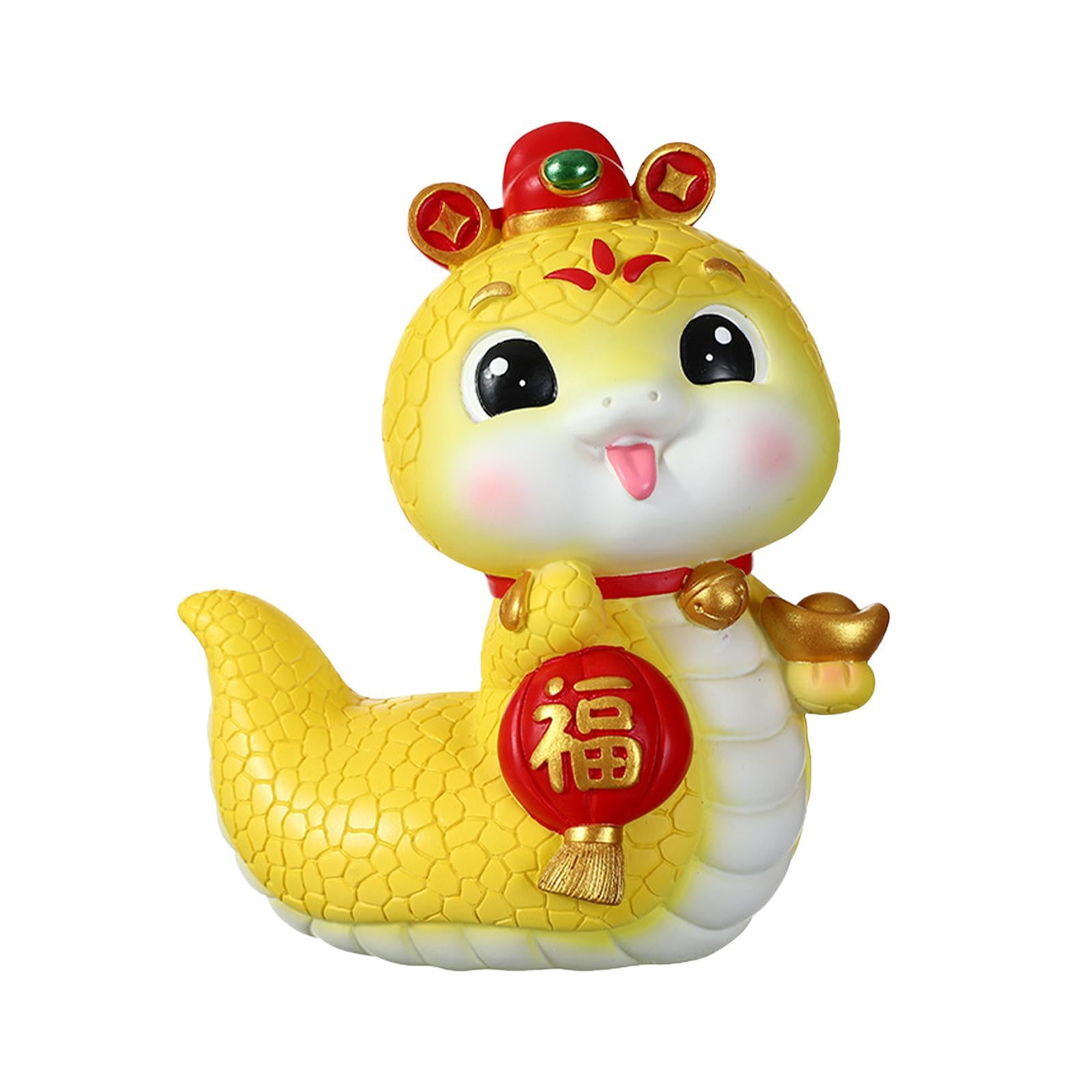 EHJRE Snake Statue Piggy Bank Animal Sculpture Art Craft Ornament for ...