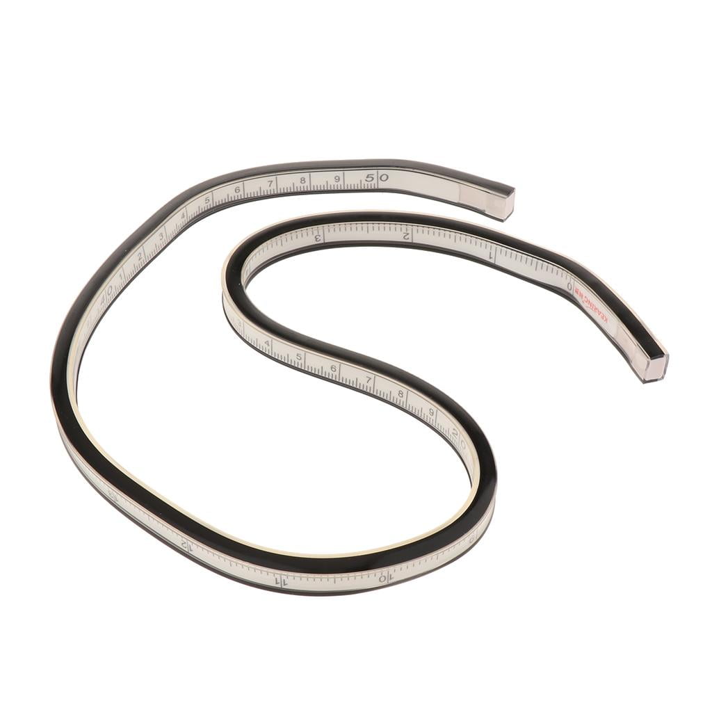 EHJRE Soft Flexible Vinyl Drafting Drawing Curve Ruler Paint Draw Bendy ...