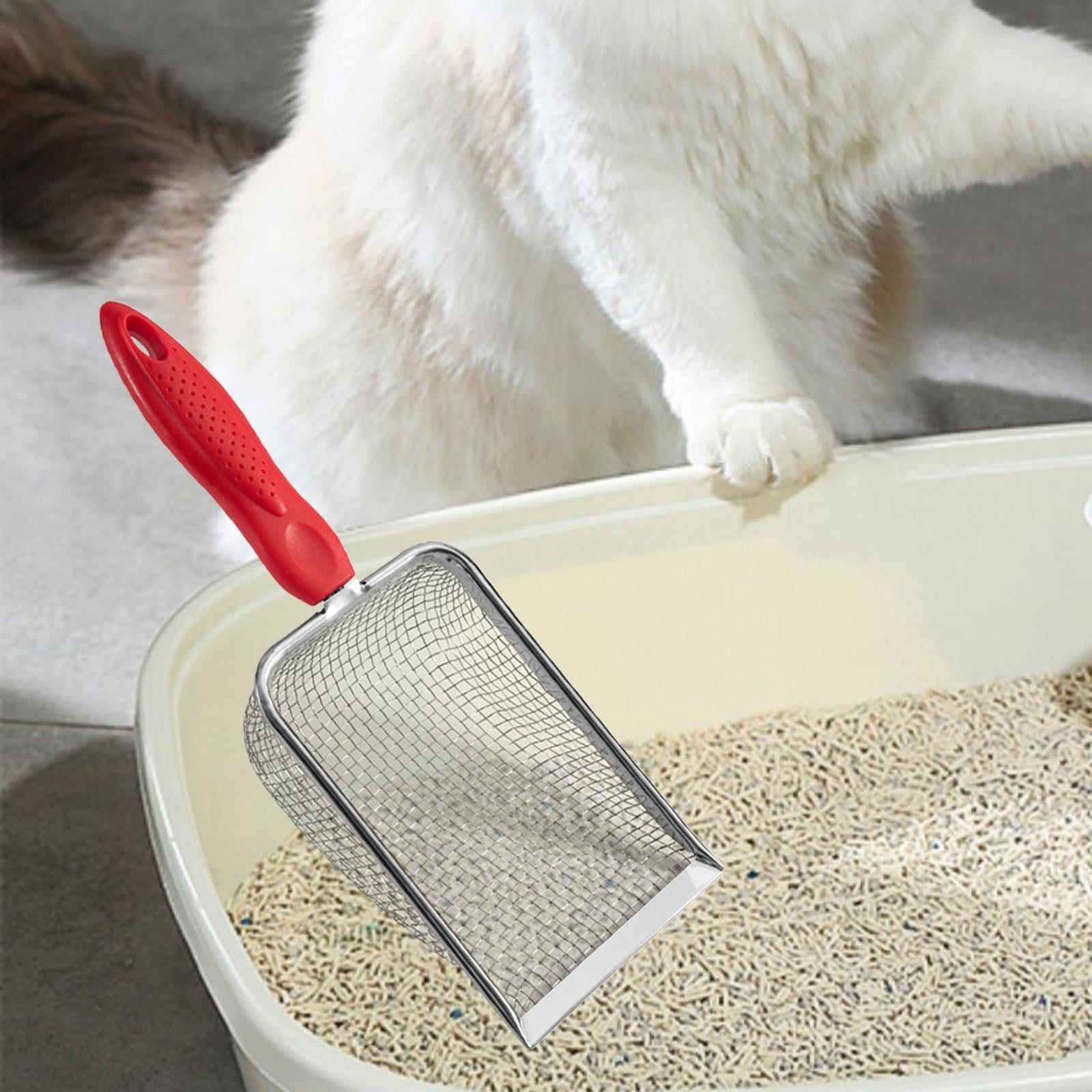 EHJRE Stainless Steel Cats Litter Scoops Metal Litter Scooper Kitty ...