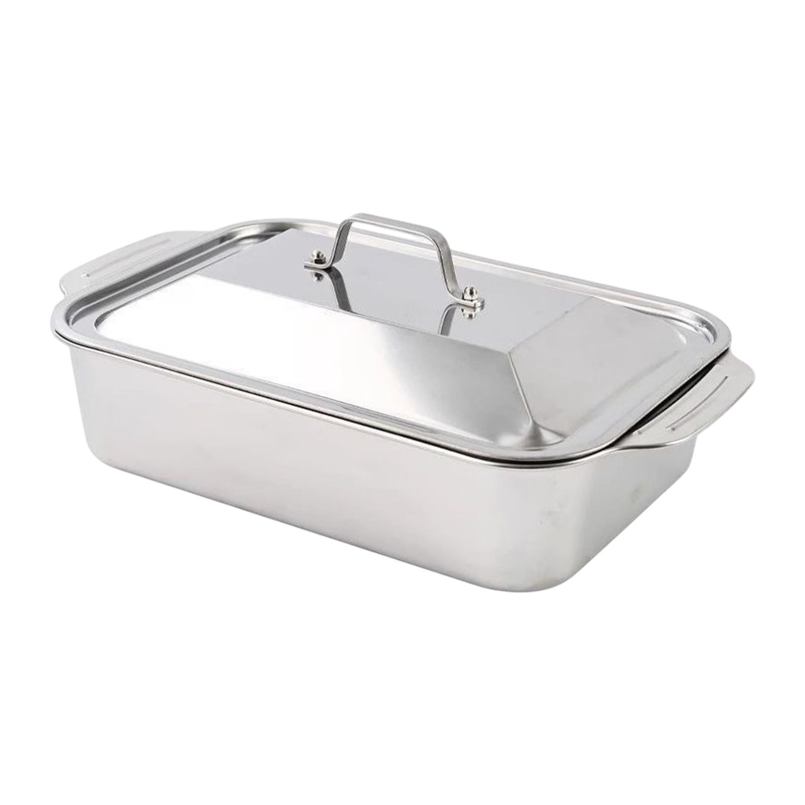 EHJRE Stainless Steel Fishes Roasting Pan Metal Dinner Plate Rust ...