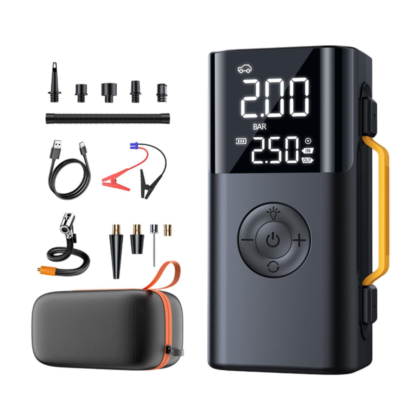 EHJRE Starter Air Pump 12V Portable Power Bank for Balls Motorcycles 1 ...