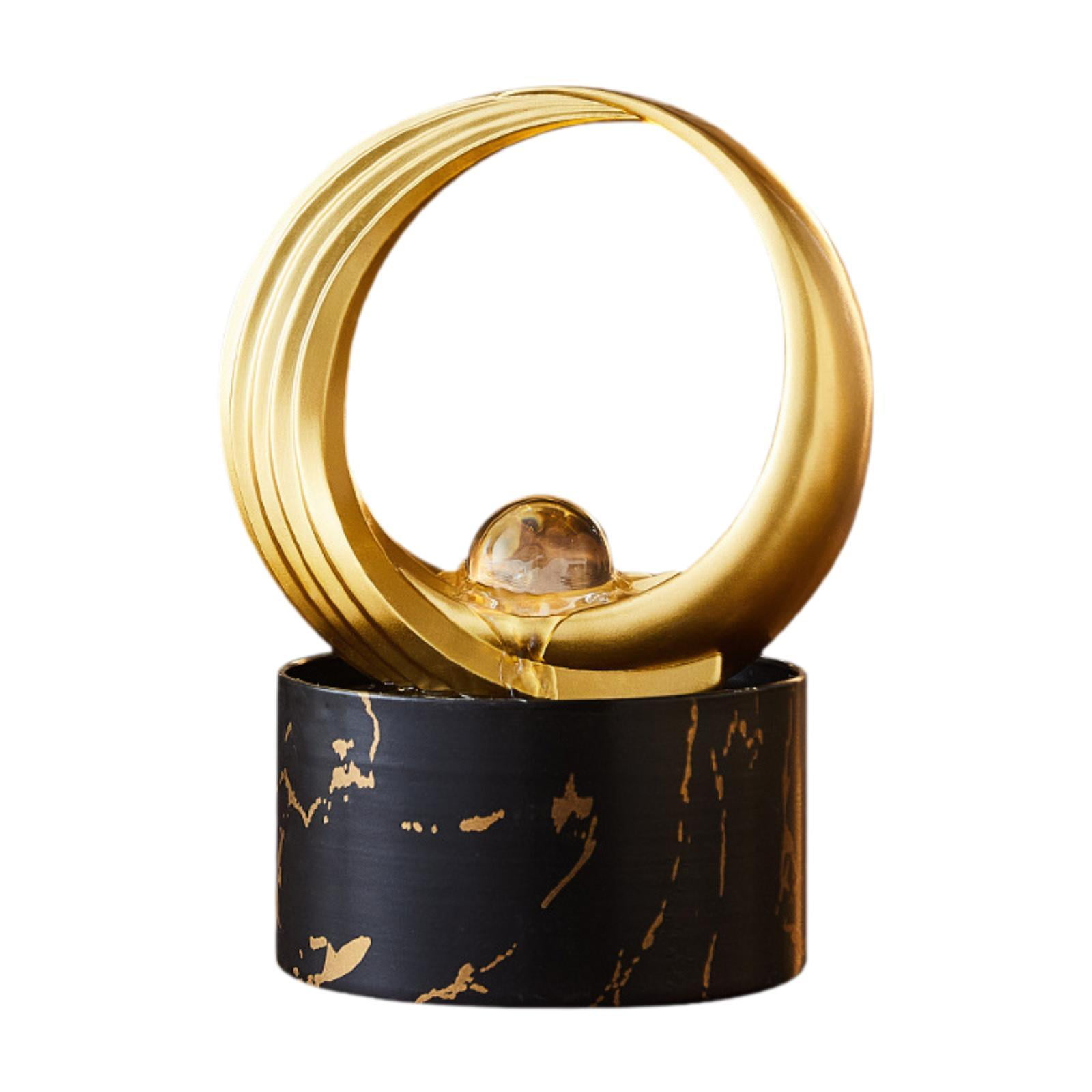 EHJRE Tabletop Waterfall Statue Desk Flowing Water Sculpture Funny ...