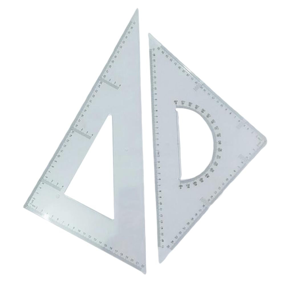 EHJRE Triangle Ruler , 30/60 And 45/90 Degrees,Set Of2 Drafting Tool ...