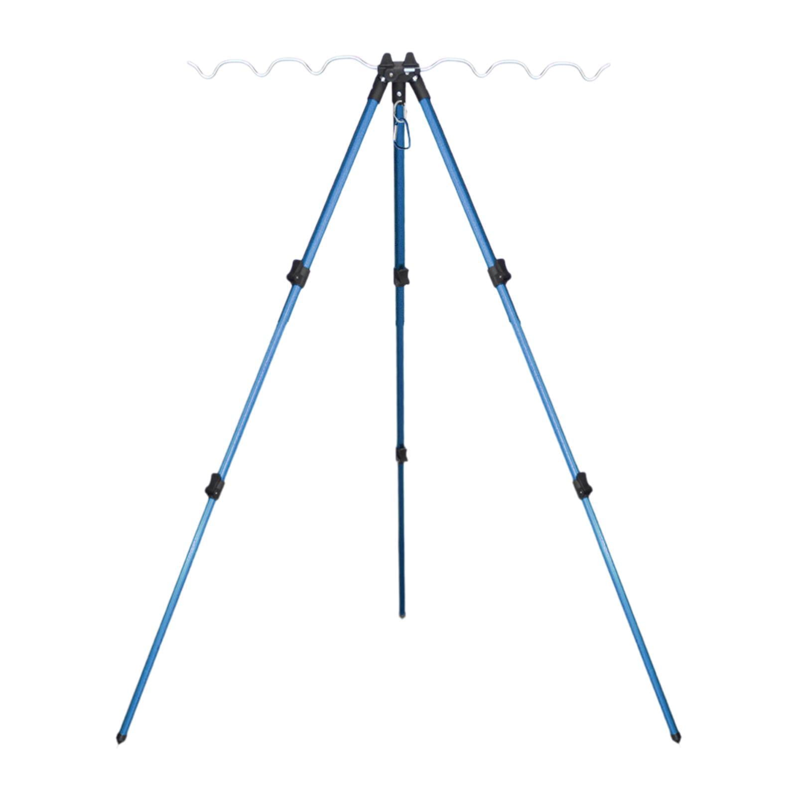 EHJRE Tripod Fishing Rod Holder Fishing Rod Stand Folding Aluminum ...