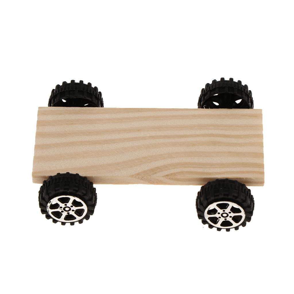 EHJRE Unfinished Wood Toy Car Under Pan for Clay Kid DIY Modelling ...