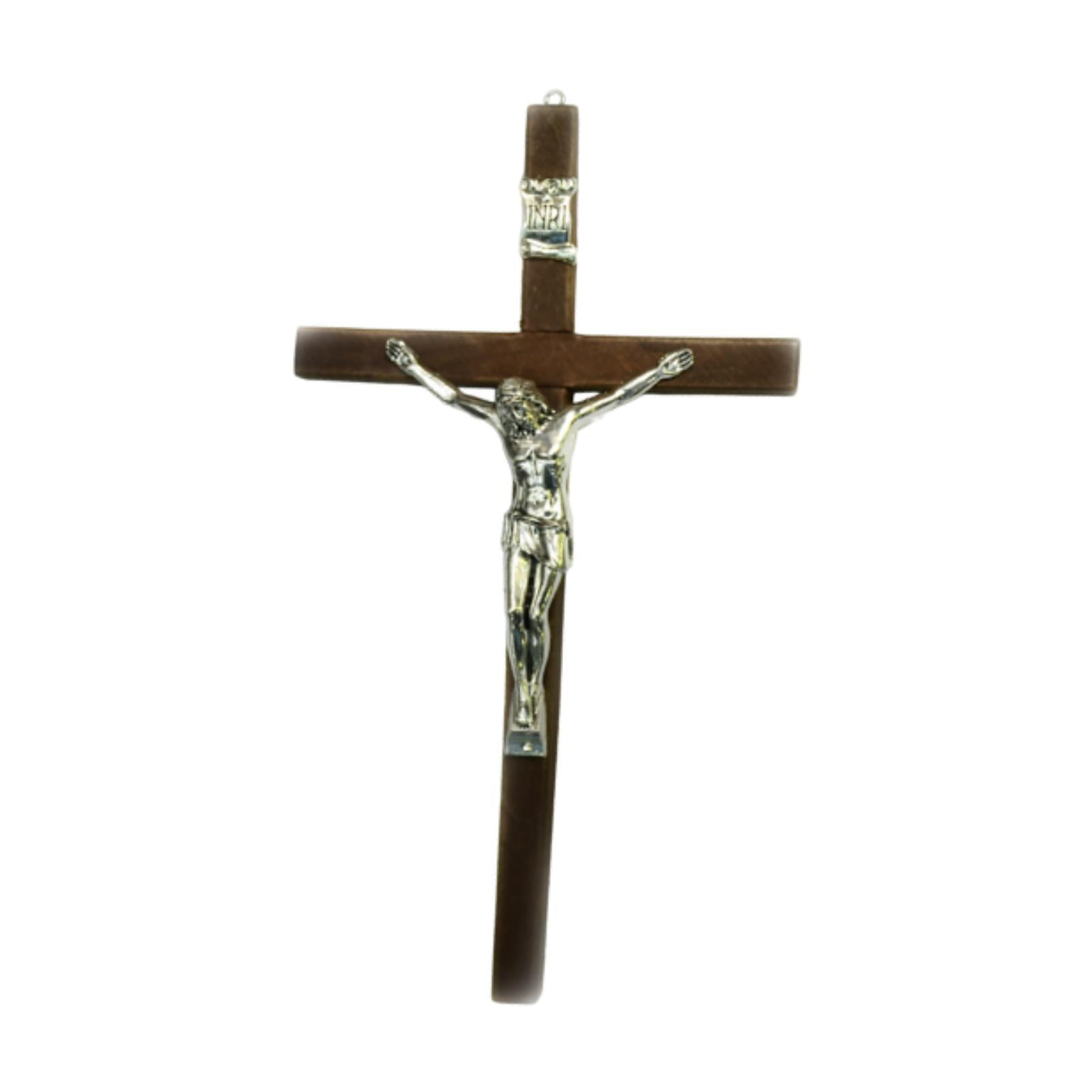 EHJRE Wall Crucifix Cross Catholic 12" Wood Decor Jesus Cross for ...