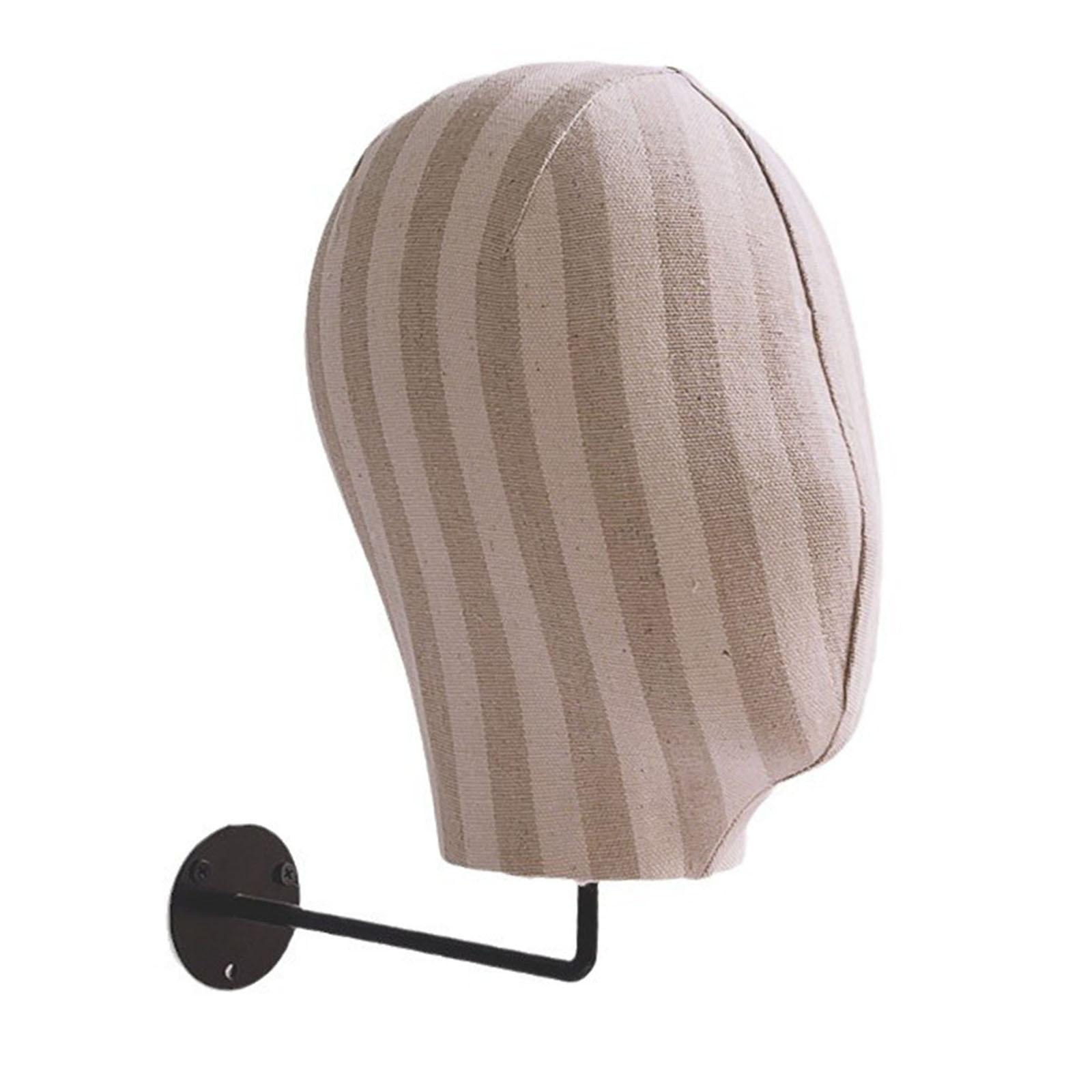 EHJRE Wall Mount Mannequin Head Hat Display Rack Home Store Manikin ...