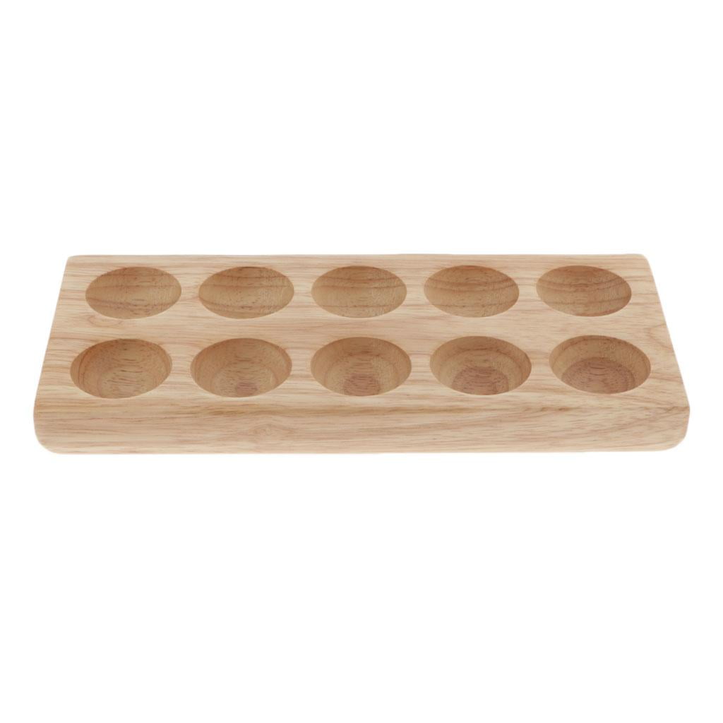 EHJRE Wood Essential Oils Holder Stand Rack Display Shelf Wooden ...