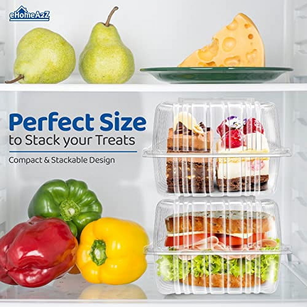 EHOMEA2Z Clamshell Food Containers Snap-tight Dual Locks Plastic ...