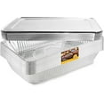 EHOMEA2Z Large Aluminum Pans With Lids Disposable Full Heavy Duty ...