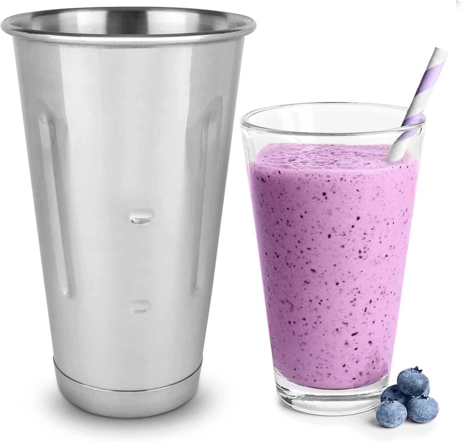 EHOMEA2Z Malt Cup Stainless Steel Ice Cream Milkshake Commercial Grade ...