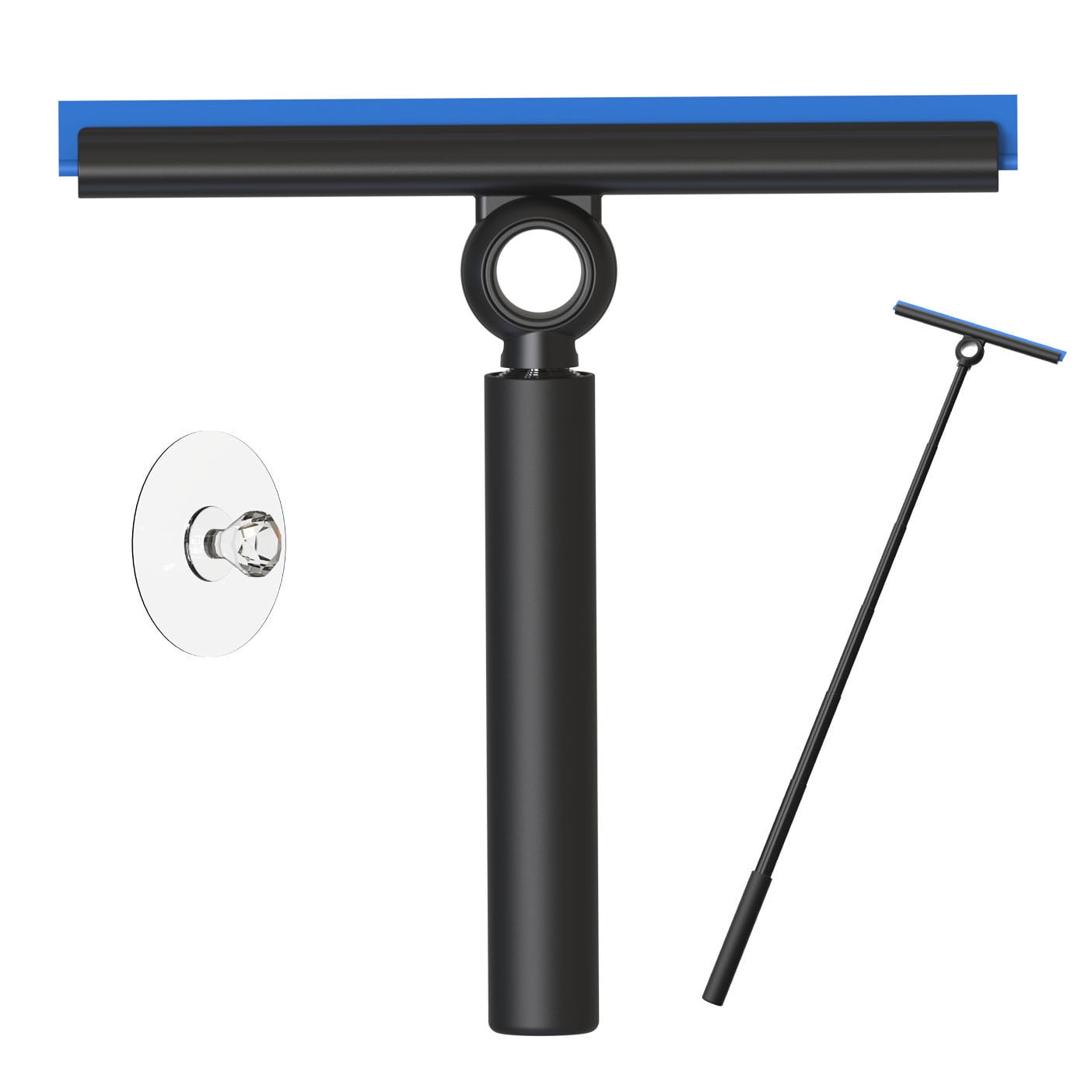 EHOMGUI Shower Door Squeegee with Extension Pole at Length 38.58 inch ...