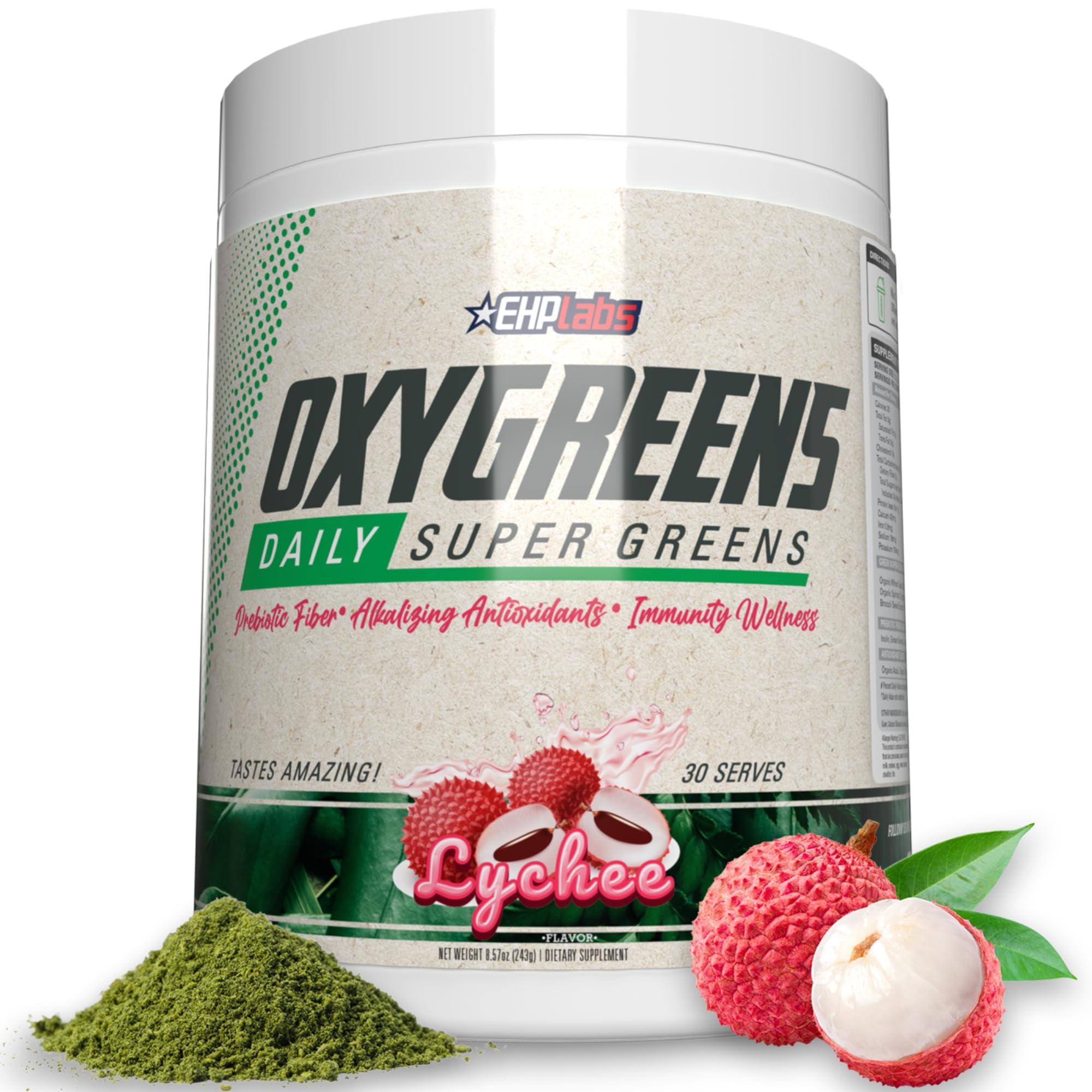 EHPlabs OxyGreens Daily Super Greens Powder - Spirulina Powder, Greens ...