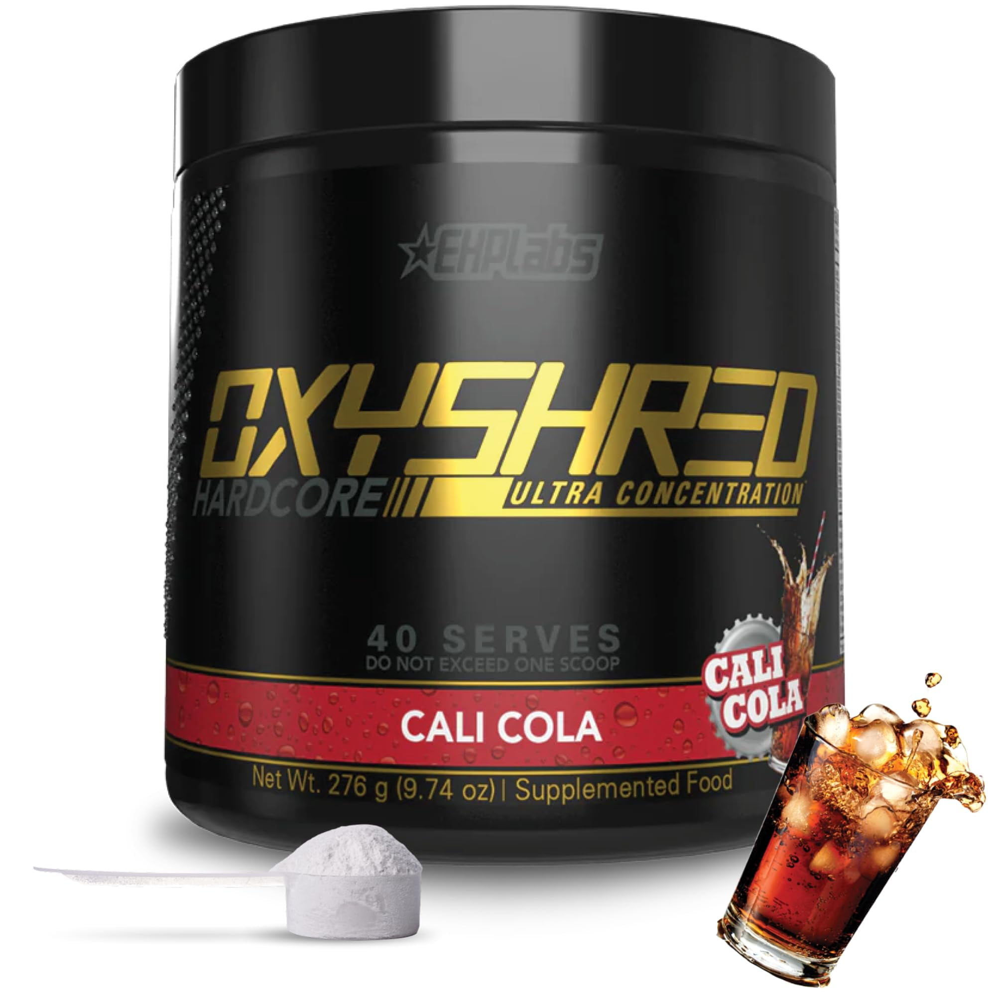 EHPlabs OxyShred Super Dosed Thermogenic Pre Workout Powder for ...