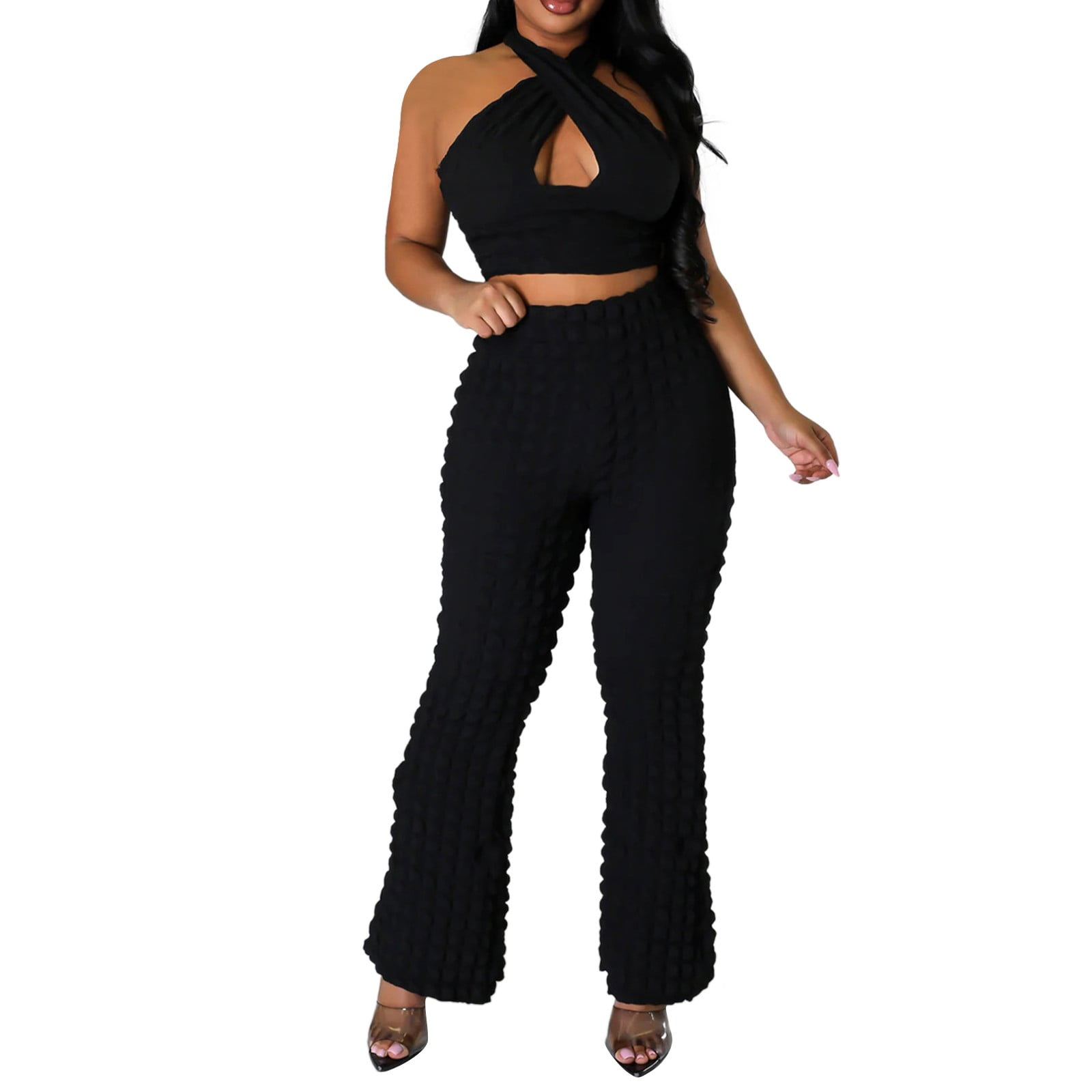 Ehqjnj 2 Piece Pants Set For Women Going Out Plus Size 2024 Spring New