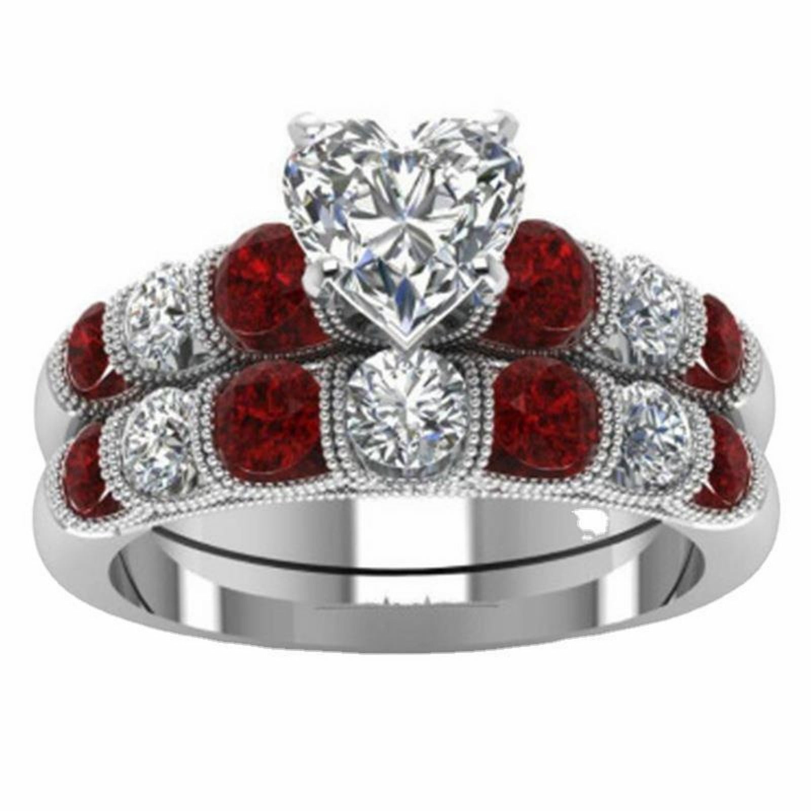 EHQJNJ Accessories High End Full Diamond Micro Set Zircon Women's Ring ...