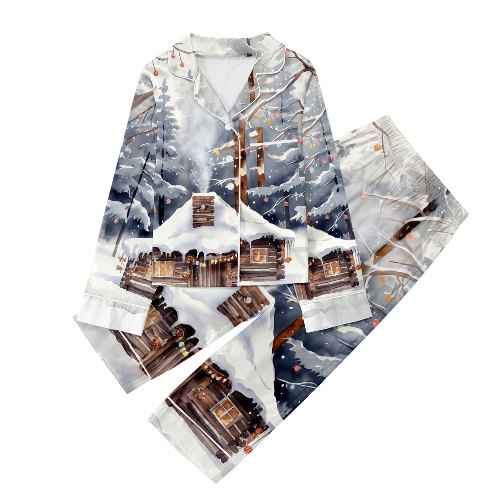 EHQJNJ Baby Girl Christmas Pajamas with Feet Children's Christmas Print ...