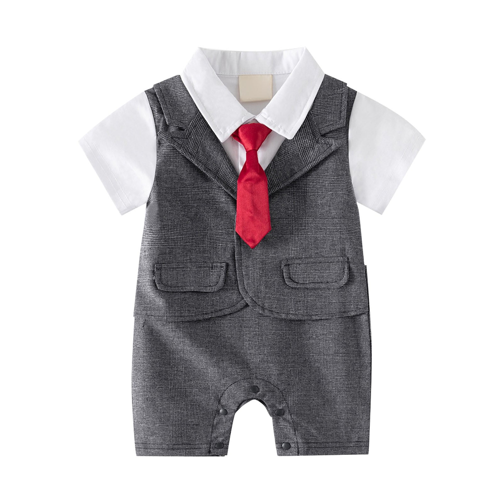 EHQJNJ Baby Rompers Boy Baby Boy Gentleman White Shirt Vest Bowtie ...