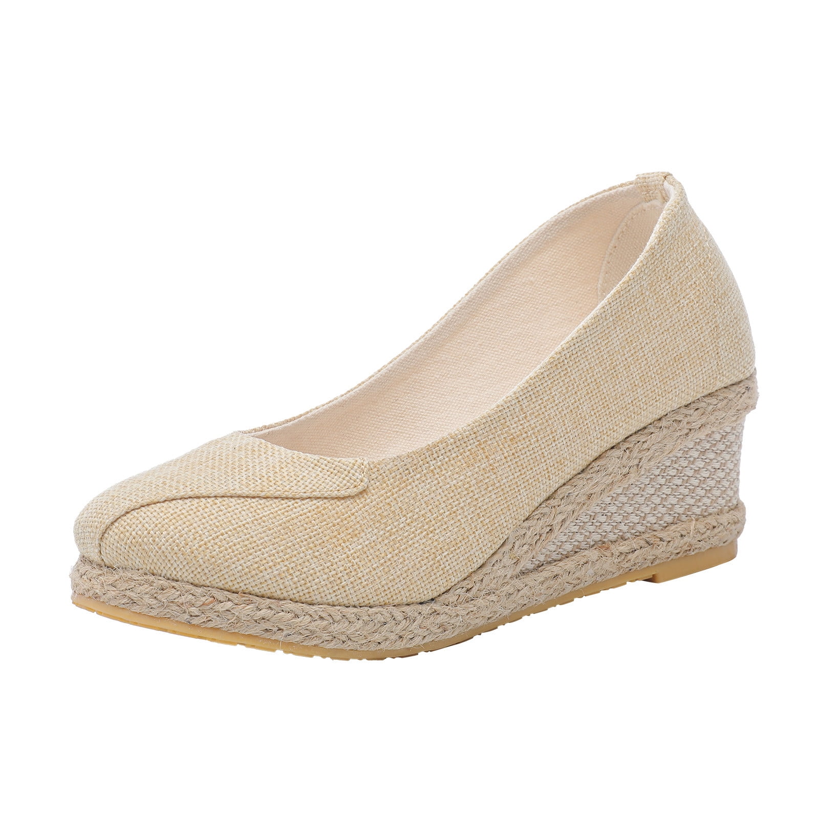 EHQJNJ Espadrilles for Women Wedges Navy Closed Toe Fashion Women ...
