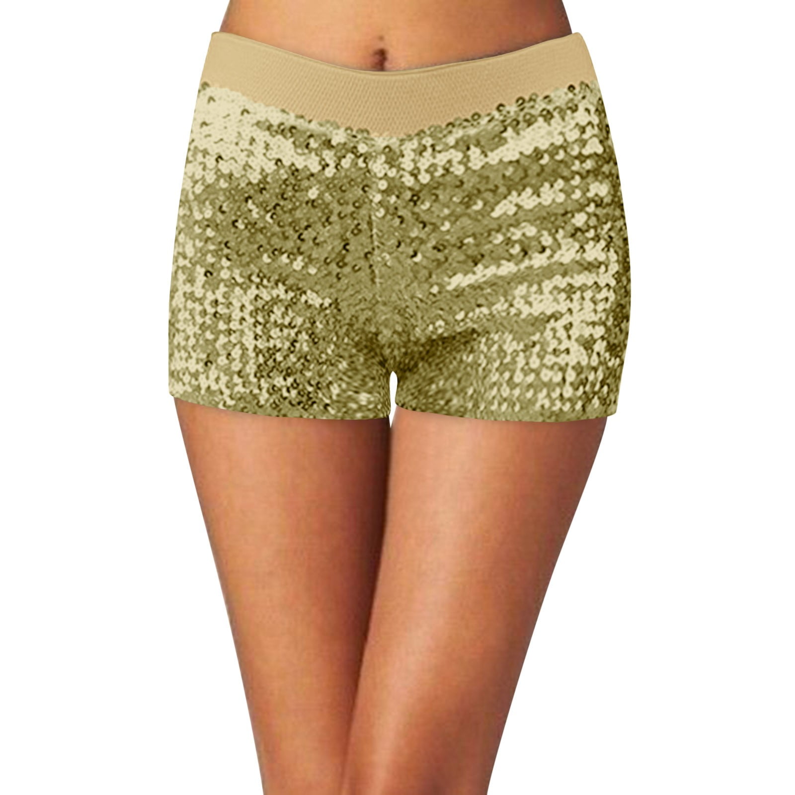 EHQJNJ Female Cute Shorts Women Sequins Shorts Disco Hot Pants Shiny ...