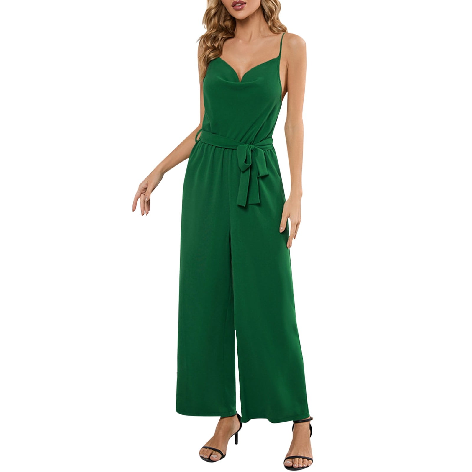 Ehqjnj Female Full Body Jumpsuit Sexy Womens Sexy Sleeveless Backless Halter Jumpsuit Jumpsuits