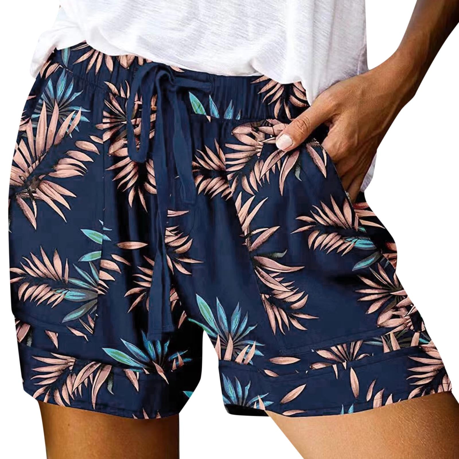Ehqjnj Female Maternity Shorts Comfy Jean Womens Comfy Drawstring