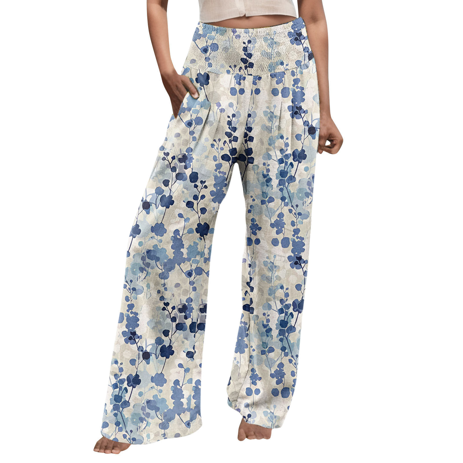 EHQJNJ Female Plus Size Slacks for Women Business Casual Womens Print ...