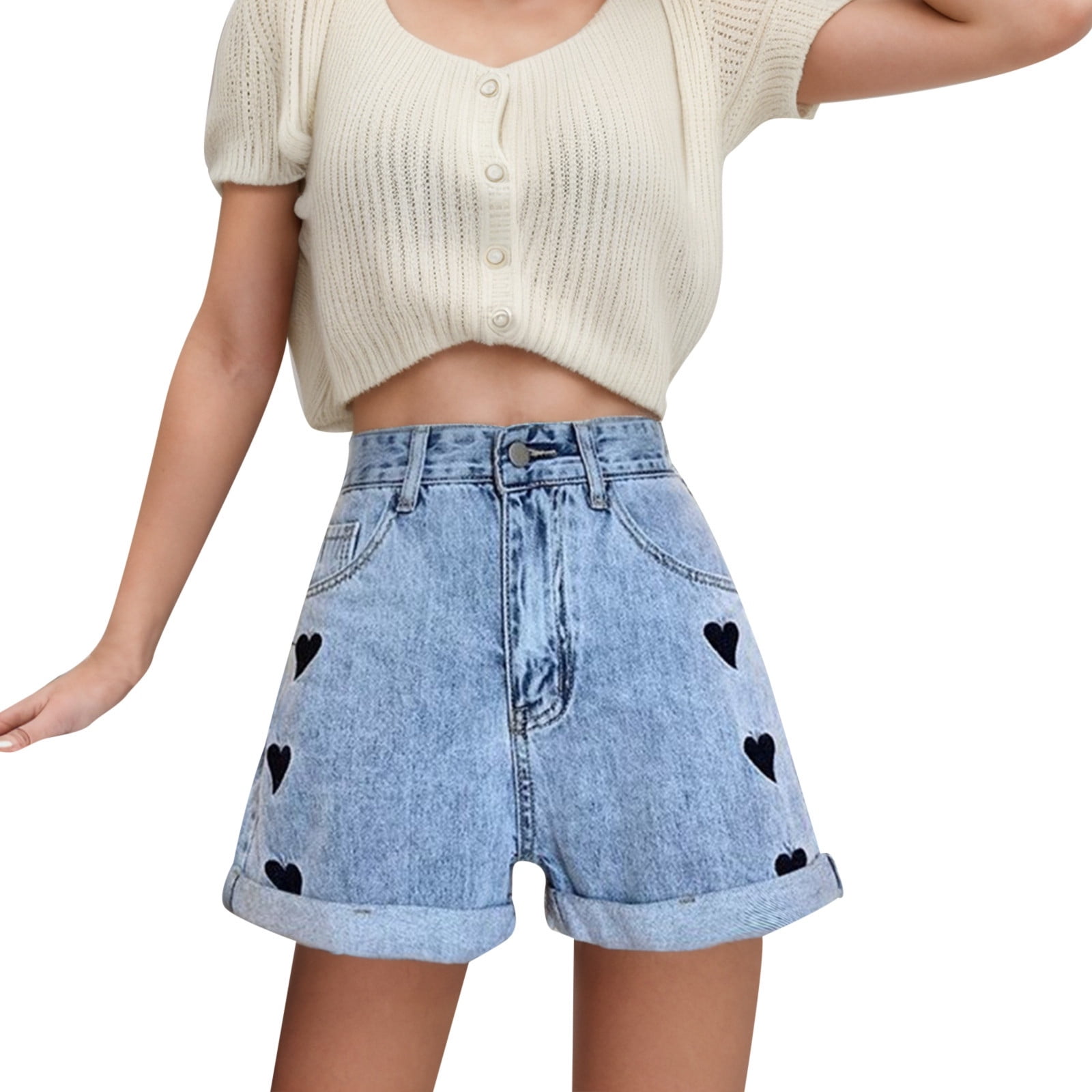 EHQJNJ Female Sequin Shorts Women's Spring and Summer High Waist Slim ...