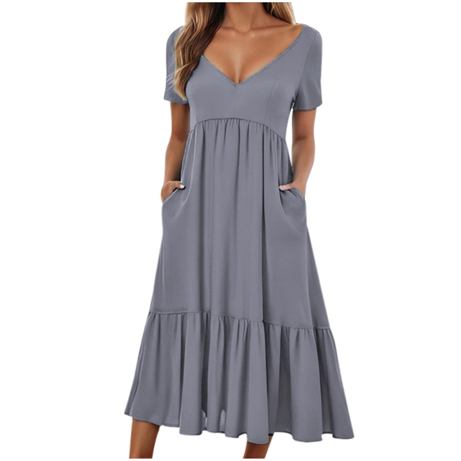 EHQJNJ Female Sun Dresses for Women 2024 Vacation Midi Summer Women ...