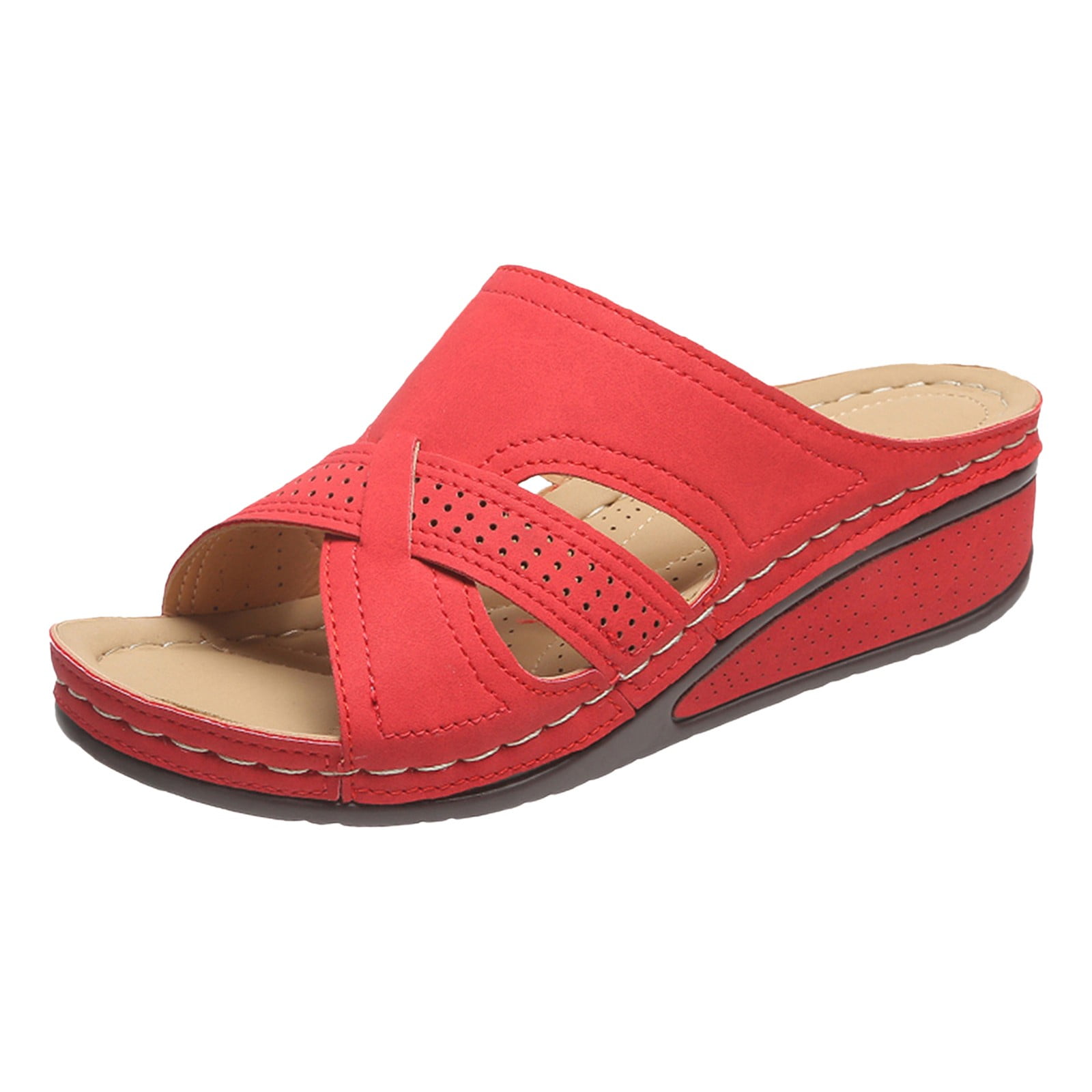 Ehqjnj Female Wide Width Wedges For Women Gold Womens Shoes Wedge Platform Sandals Fashionable