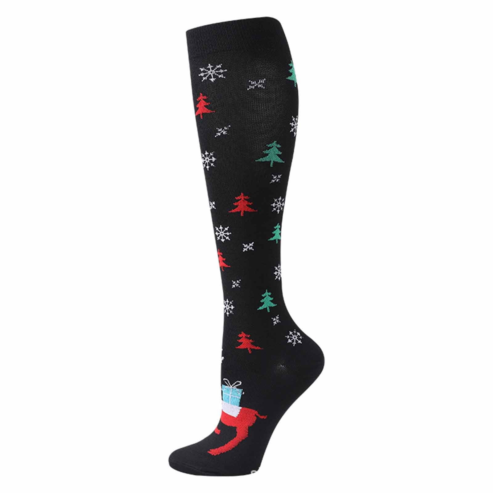 Ehqjnj Full Body Stockings For Women Sexy Christmas Printed Calf Socks