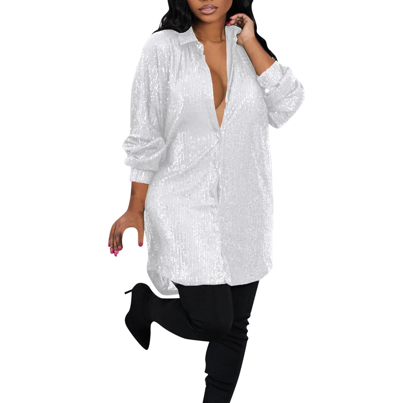 EHQJNJ Graduation Dresses for Women 2024 Womens Sequins Mini Dress ...