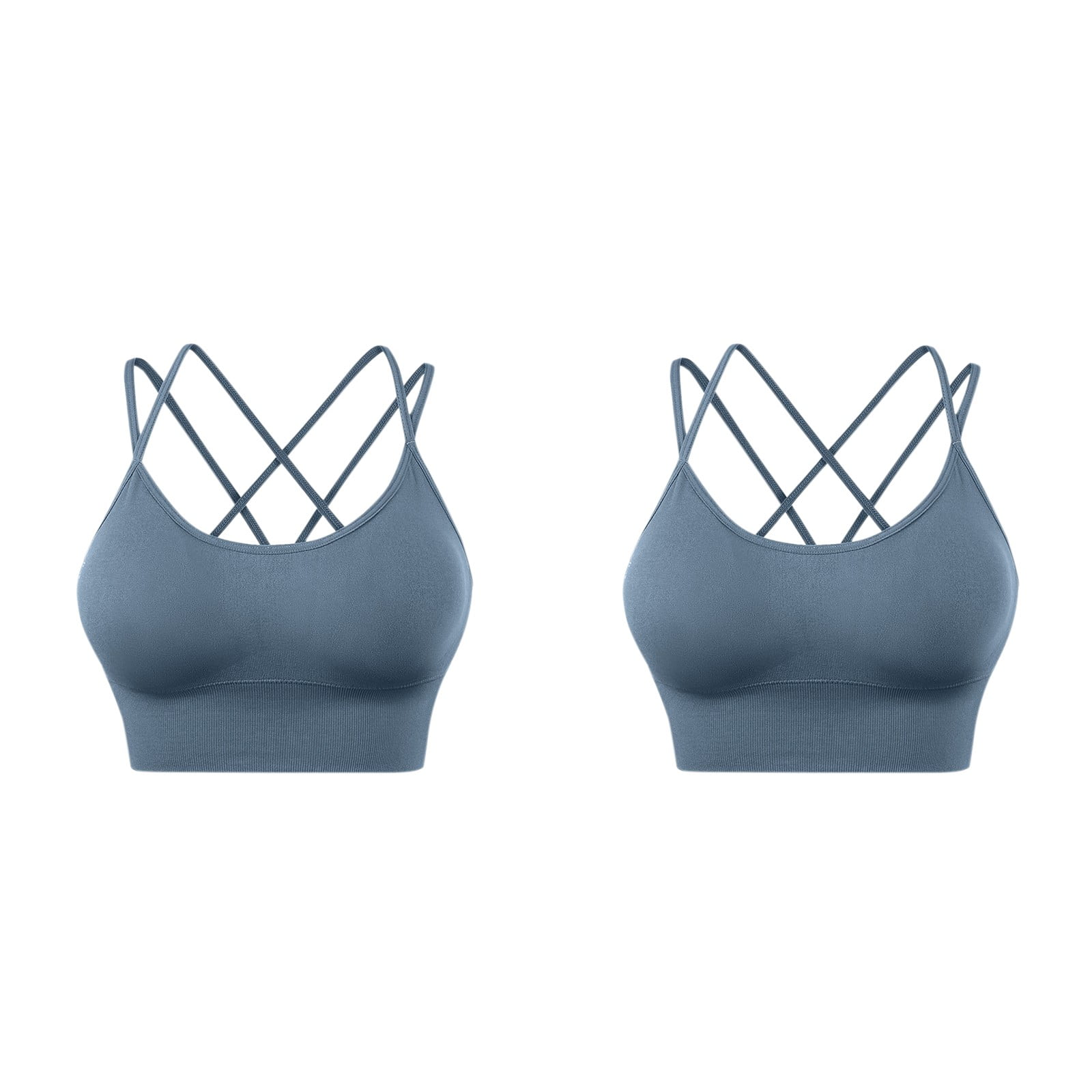 EHQJNJ Lace Bralette Plus Size Pack 2Pc Womens Cross Back Sport Bras ...