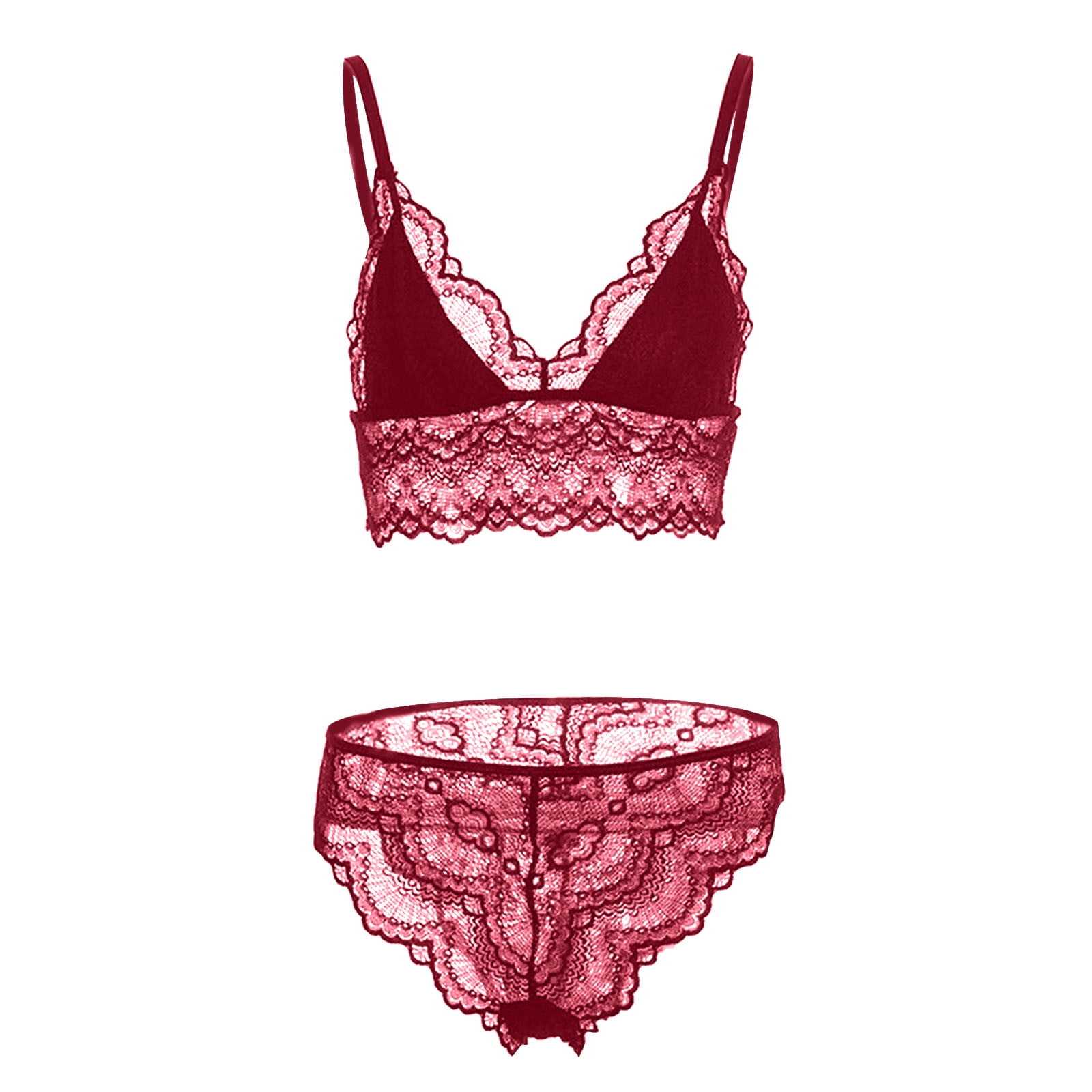Ehqjnj Plus Size Lingerie Corset Ladies Suspenders Lace Pattern Underwear Hollow Lace Panties
