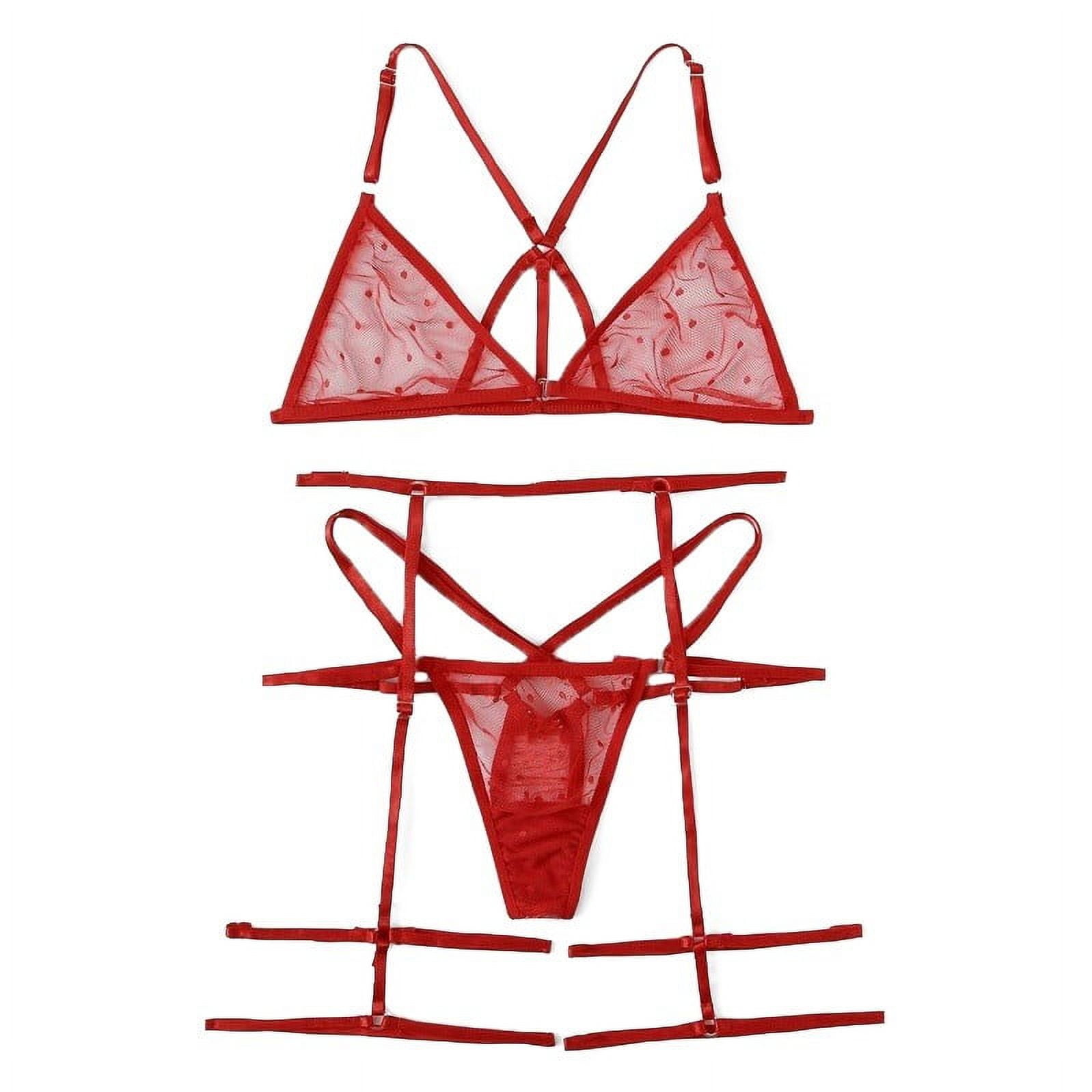 Ehqjnj Red Lace Bralette And Panty Set Lace Bra Underwear Set Lace