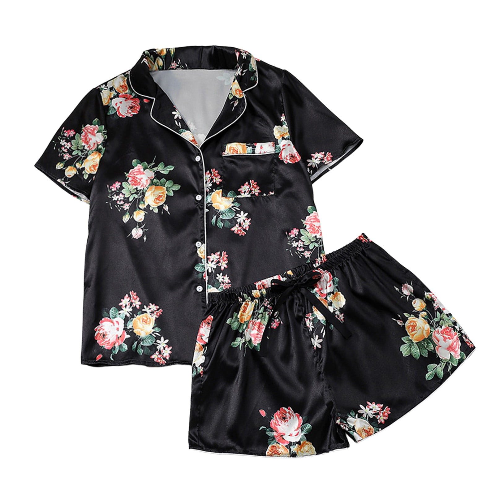 Ehqjnj Satin Pajamas Womens Pajamas Large Size Pajamas Imitation Silk