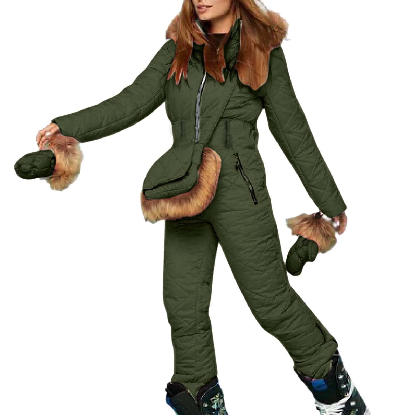 EHQJNJ Ski Overalls Women Winter Ski Jumpsuit Outdoor Sports Snowsuit ...