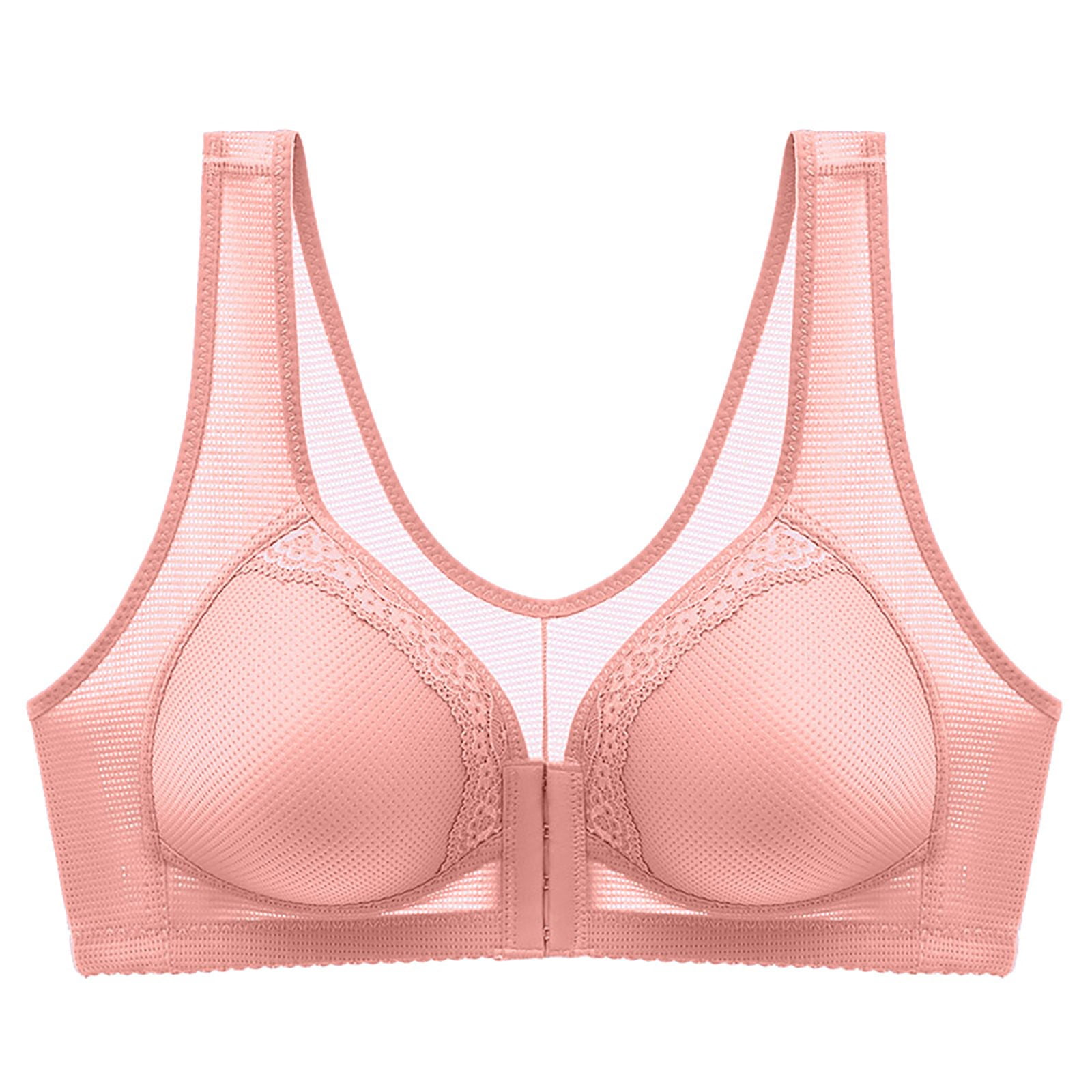 EHQJNJ Strapless Bras for Women Women Lace Front Buckle underwear ...
